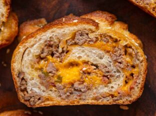 Garbage Bread Recipe (Cheesy Beef & Bacon) - Dinner, then Dessert