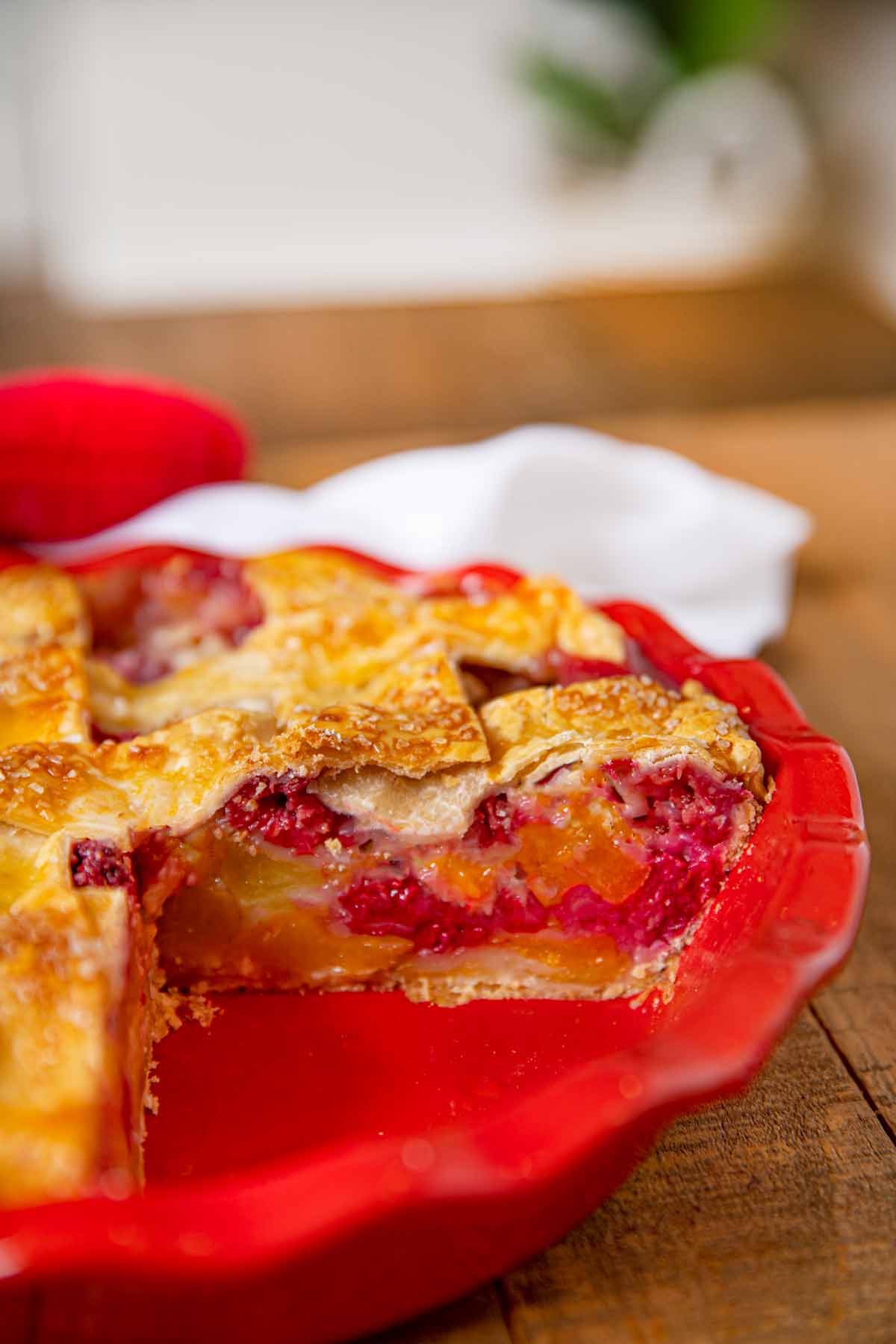 Raspberry Peach Pie - Dinner, then Dessert