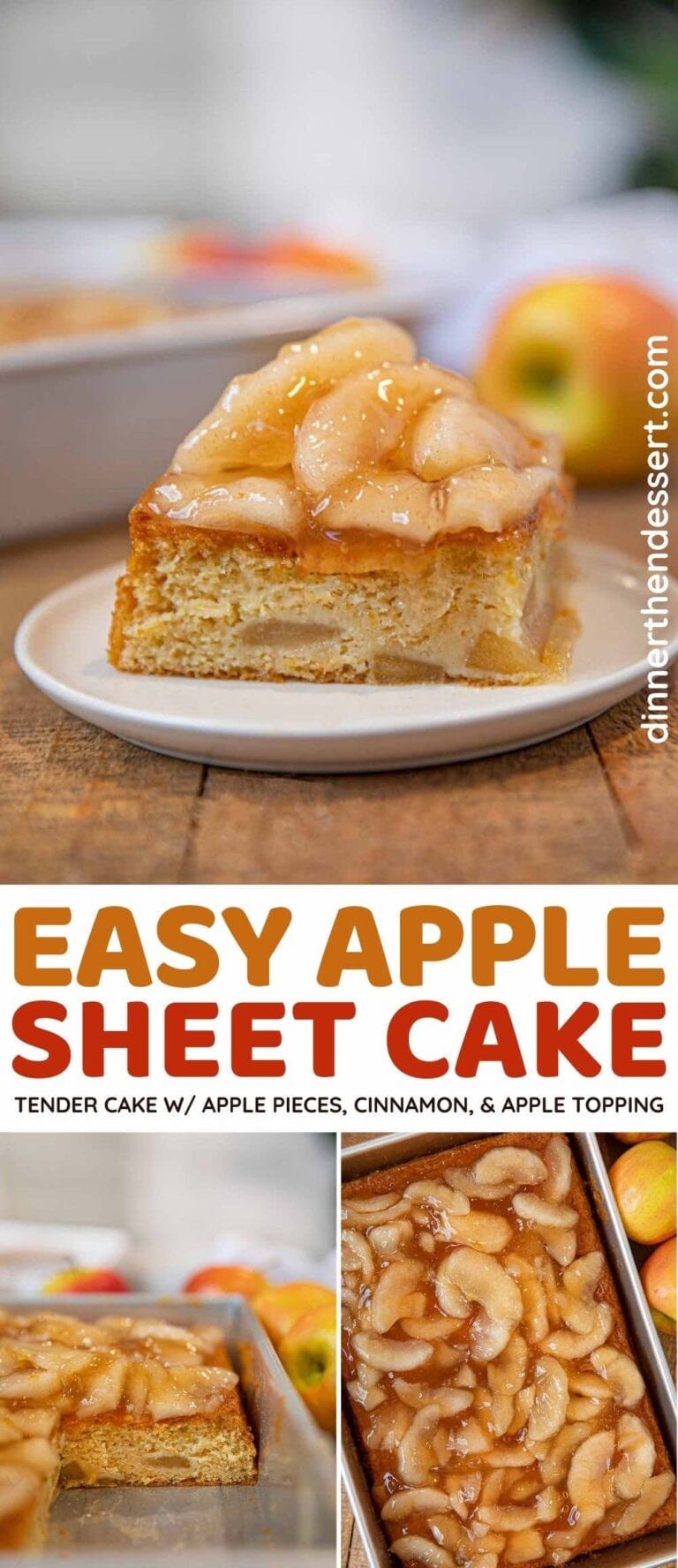 Apple Sheet Cake Recipe (Perfect Pantry Recipe!) - Dinner, then Dessert