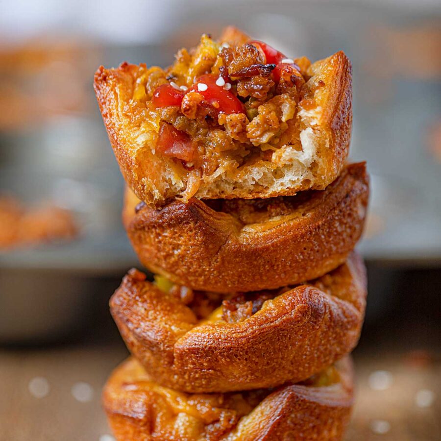 Quick and Easy Stuffed Taco Biscuits Recipe - Dinner, then Dessert