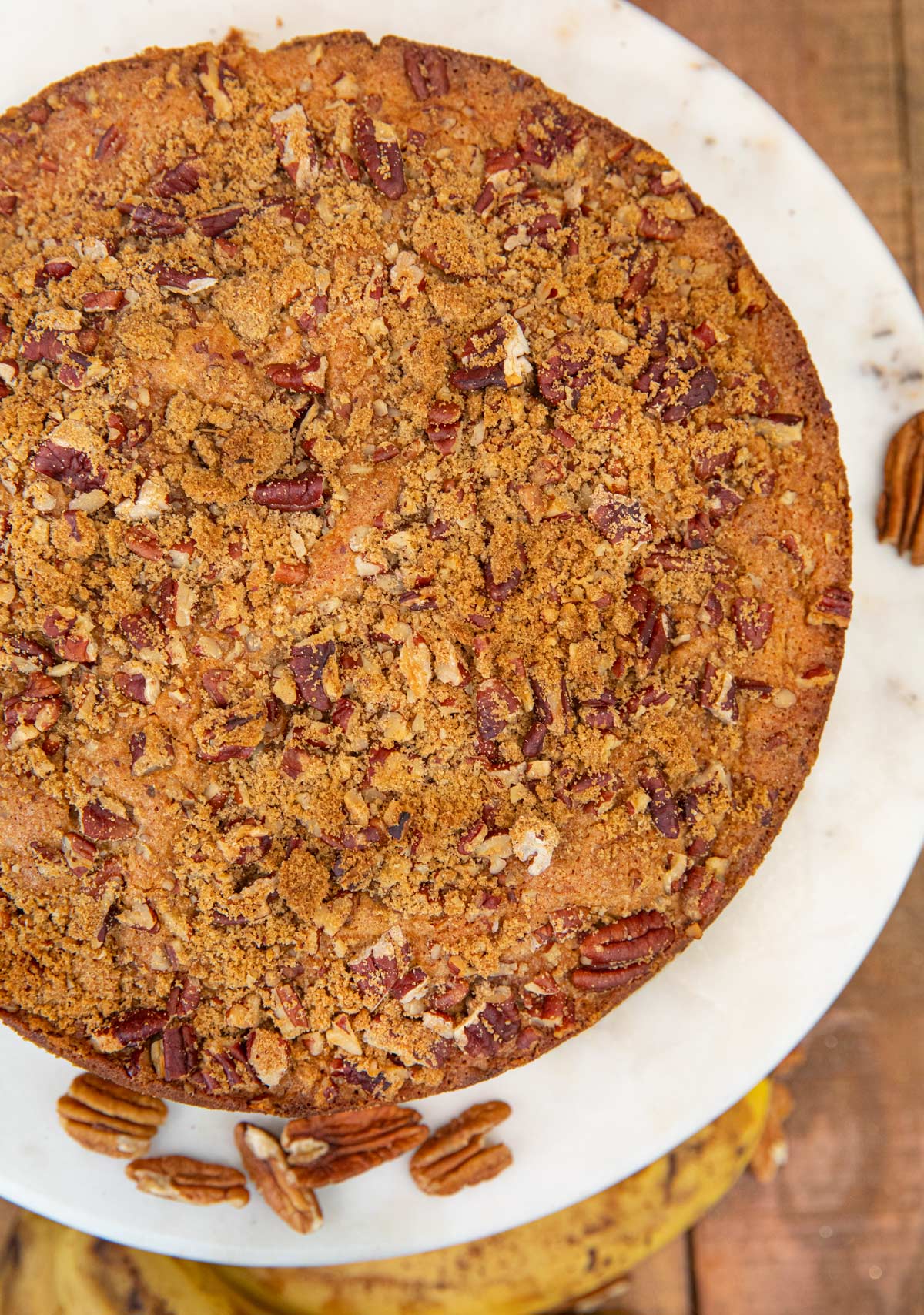 Easy Banana Coffee Cake Recipe (w/Pecan Streusel) - Dinner, then Dessert