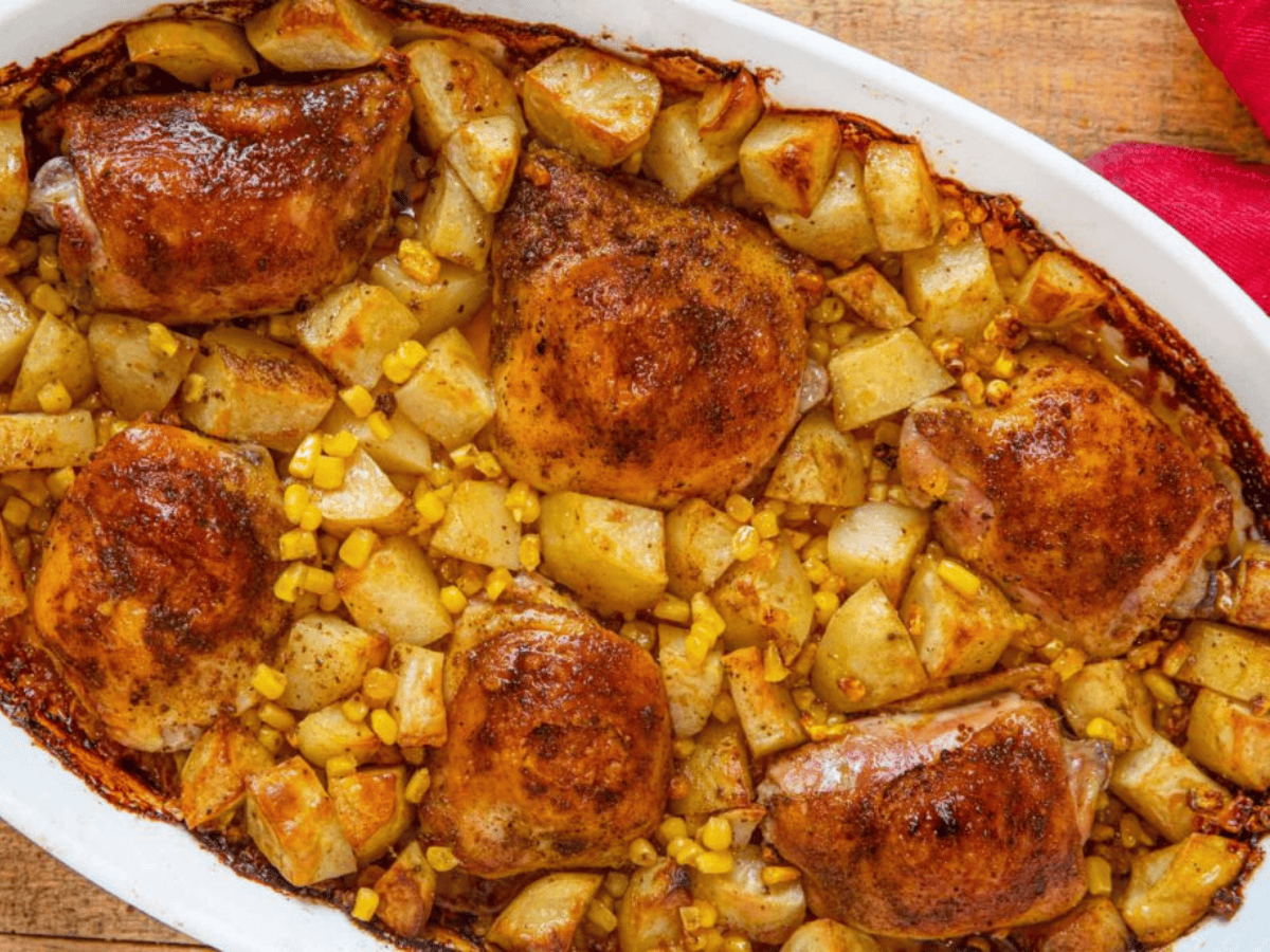 Old Bay Chicken Potato Bake Recipe - Dinner, then Dessert