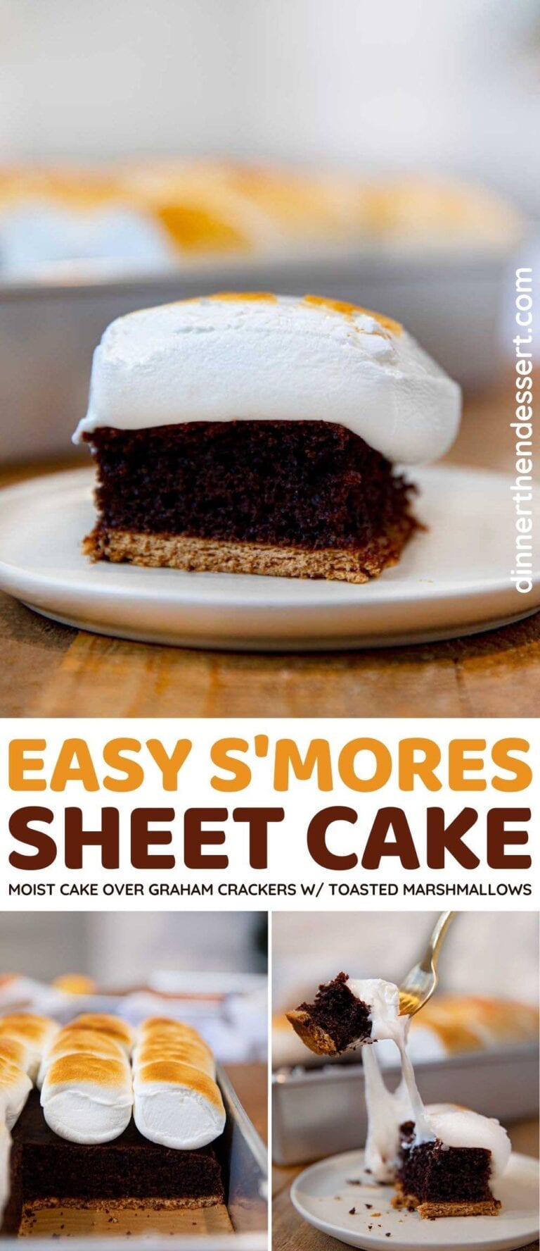 S'mores Sheet Cake Recipe - Dinner, then Dessert