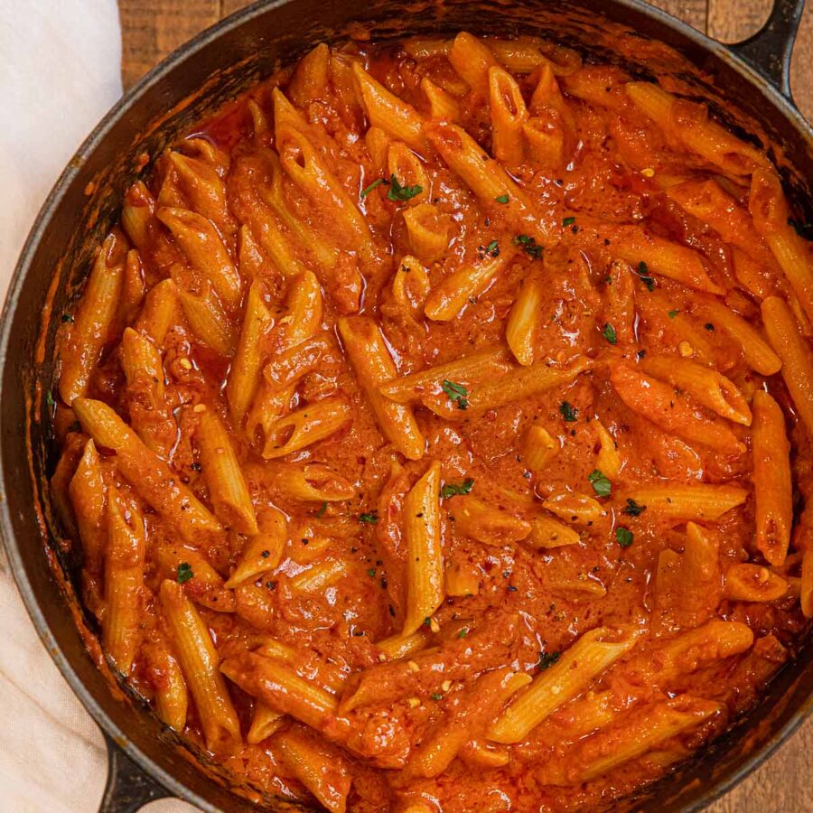 Pink Sauce Pasta (Parma Rosa) Recipe- Dinner, then Dessert