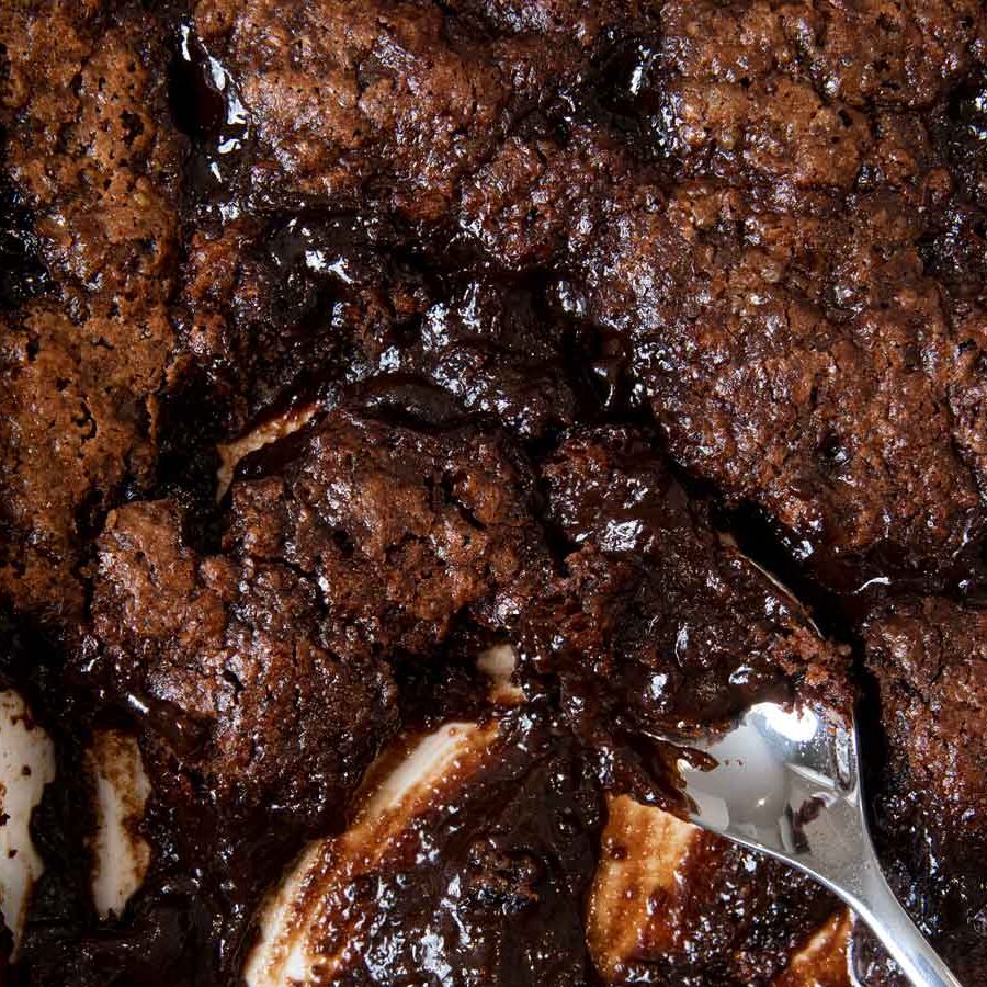 Easy Chocolate Cobbler Recipe (w/saucy filling!) - Dinner, then Dessert