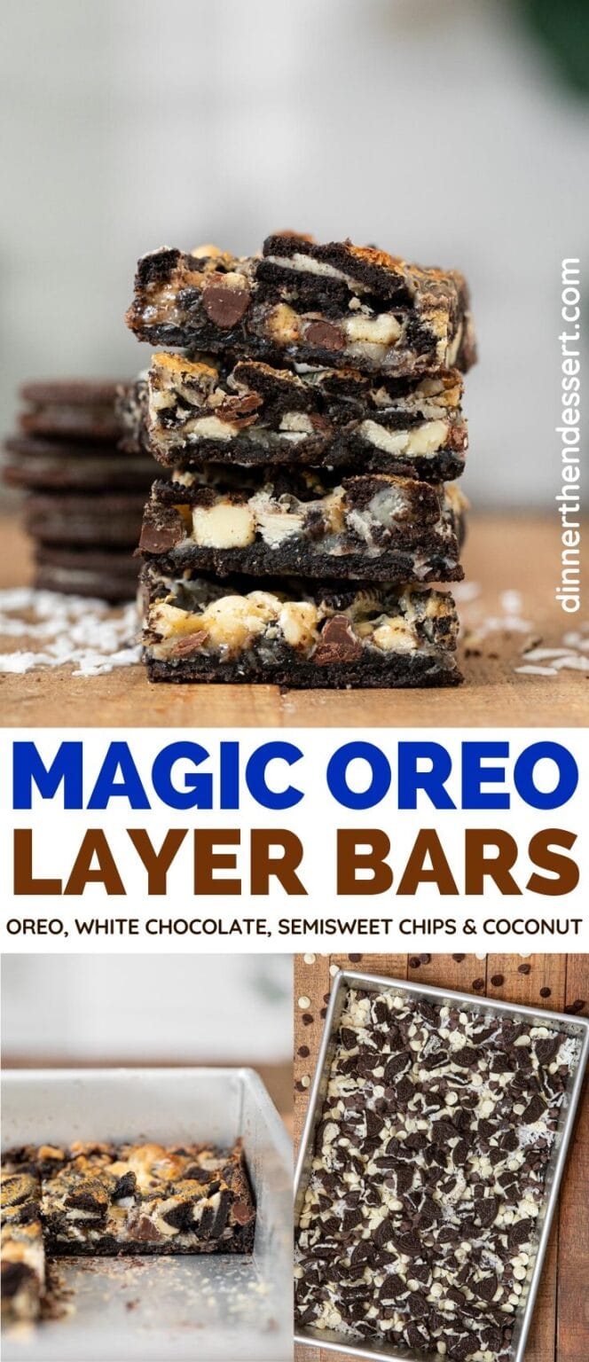Magic Oreo Layer Bars (Oreo Crust & Chunks!) - Dinner, then Dessert