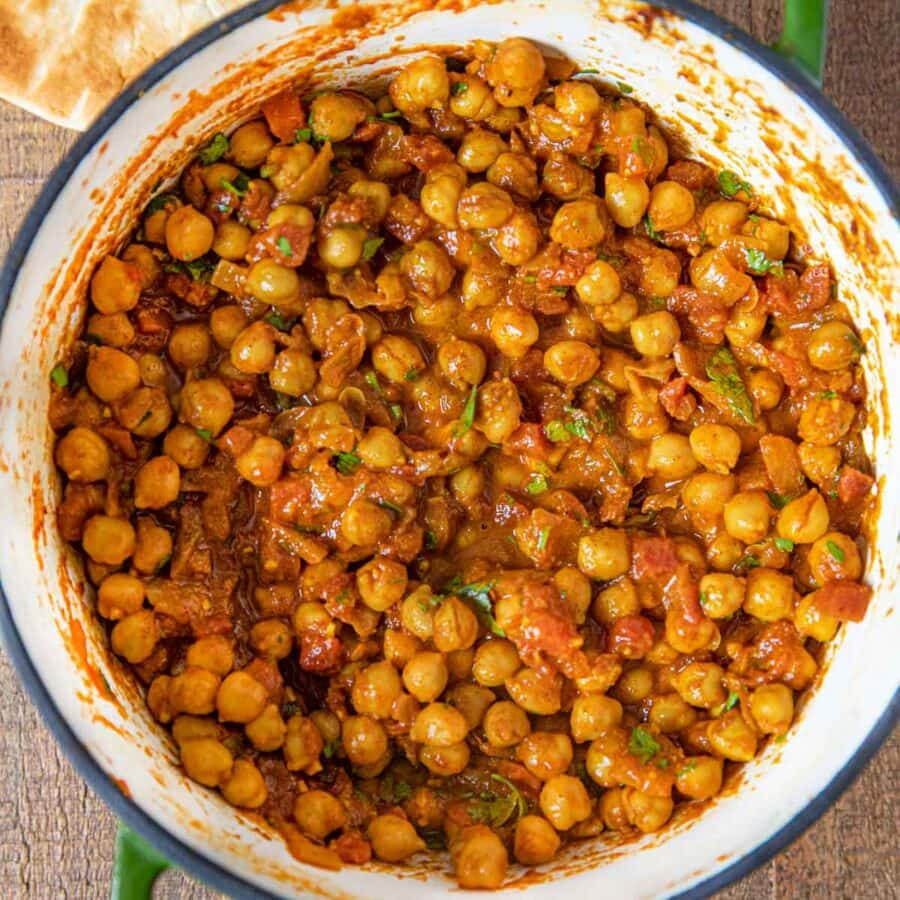 Indian Bombay Potatoes and Peas Recipe - Dinner, then Dessert