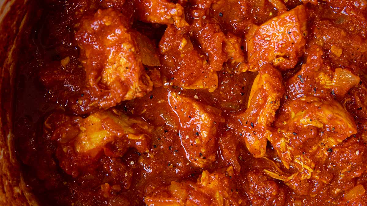 Indian Cooked Chicken Meat
