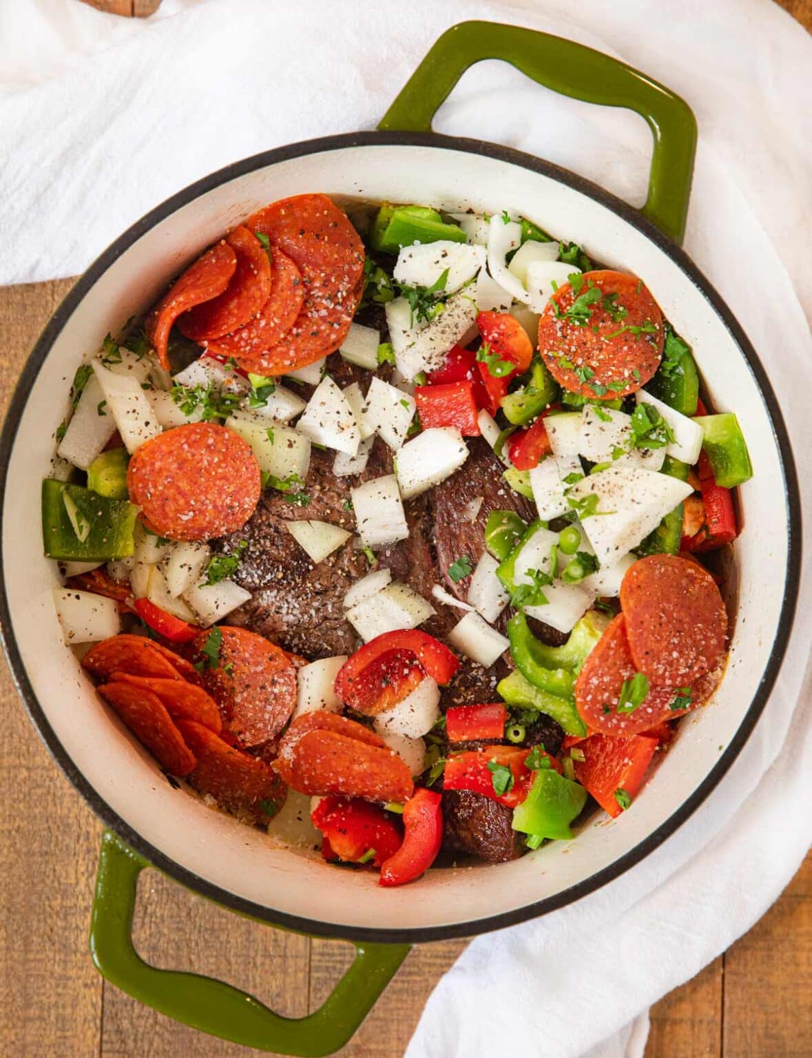 Pepperoni Pizza Pot Roast Recipe - Dinner, then Dessert