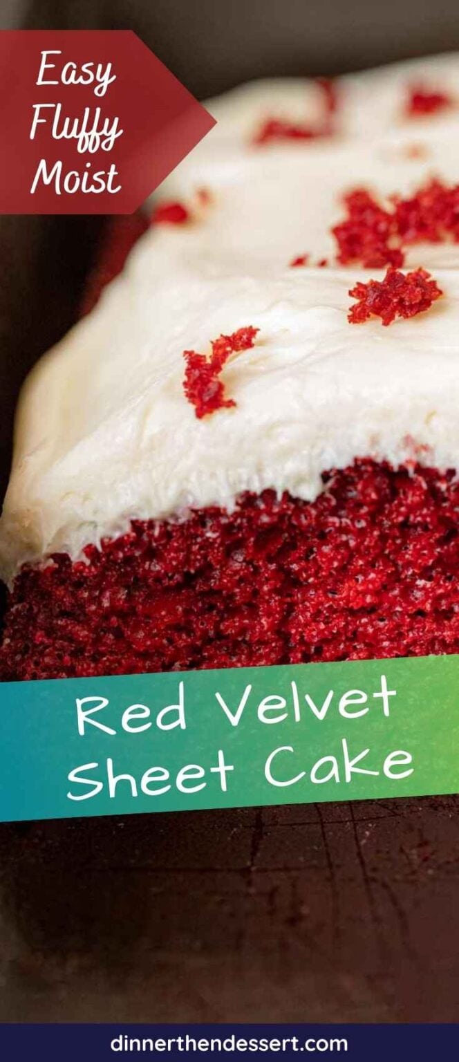 Easy Red Velvet Sheet Cake Recipe - Dinner, then Dessert