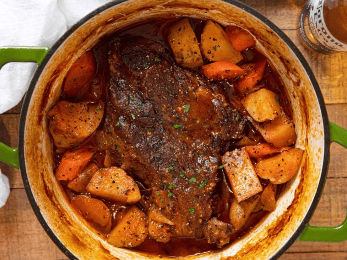 Beer Braised Pot Roast Recipe - Dinner, then Dessert