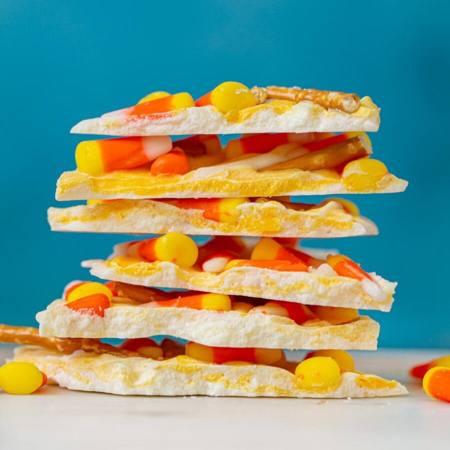 Easy Candy Corn Bark Recipe (Leftover Candy!) - Dinner, then Dessert