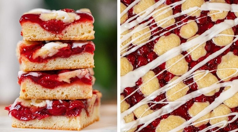 Easy Cherry Bars Recipe (Great for a Crowd!) - Dinner, then Dessert