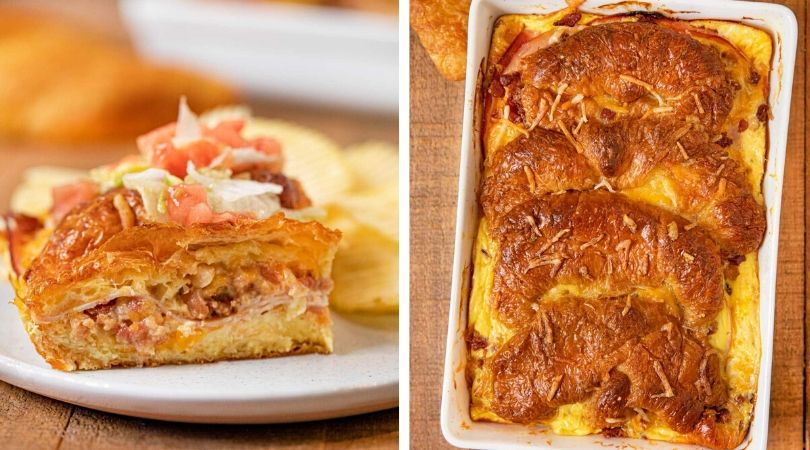 Croissant Club Sandwich Bake Recipe - Dinner, then Dessert