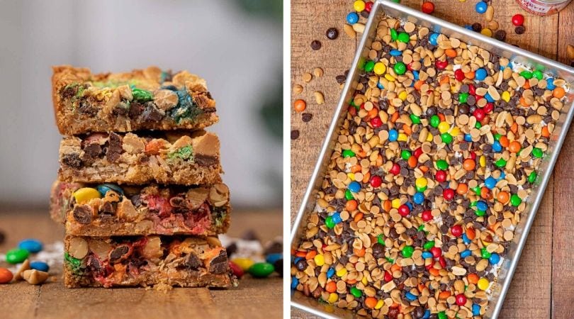 Magic Monster Layer Bars Recipe (Trail Mix Bar) - Dinner, then Dessert