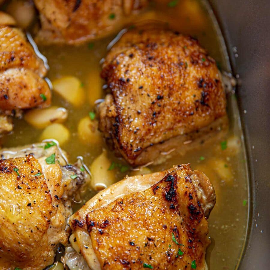 Easy Slow Cooker Pesto Chicken Recipe - Dinner, then Dessert