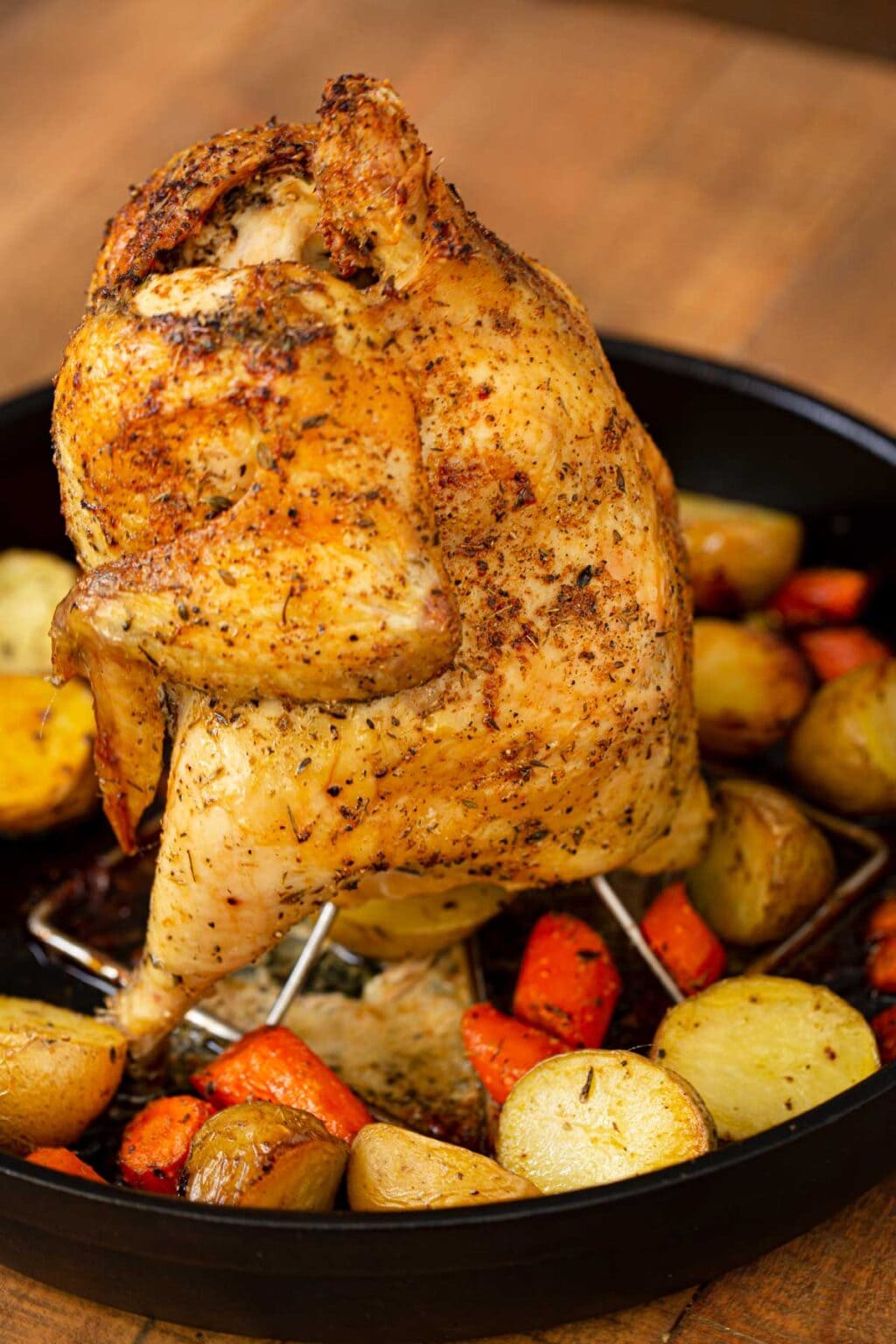 Vertical Roasted (Beer Can) Chicken - Dinner, then Dessert