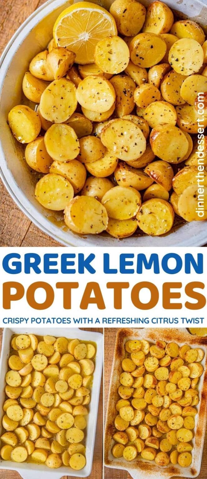 Greek Lemon Potatoes Recipe- Dinner, then Dessert