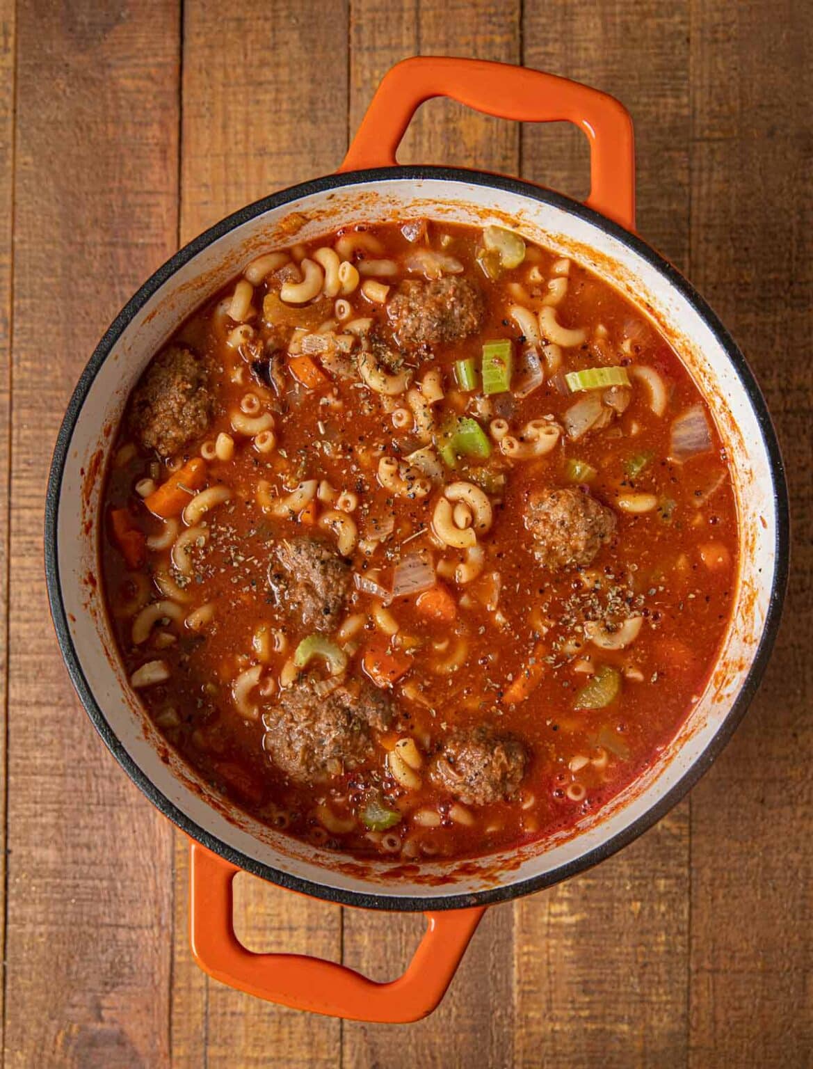 Meatball Soup Recipe- Dinner, then Dessert