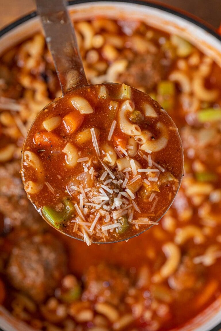 Meatball Soup Recipe- Dinner, then Dessert