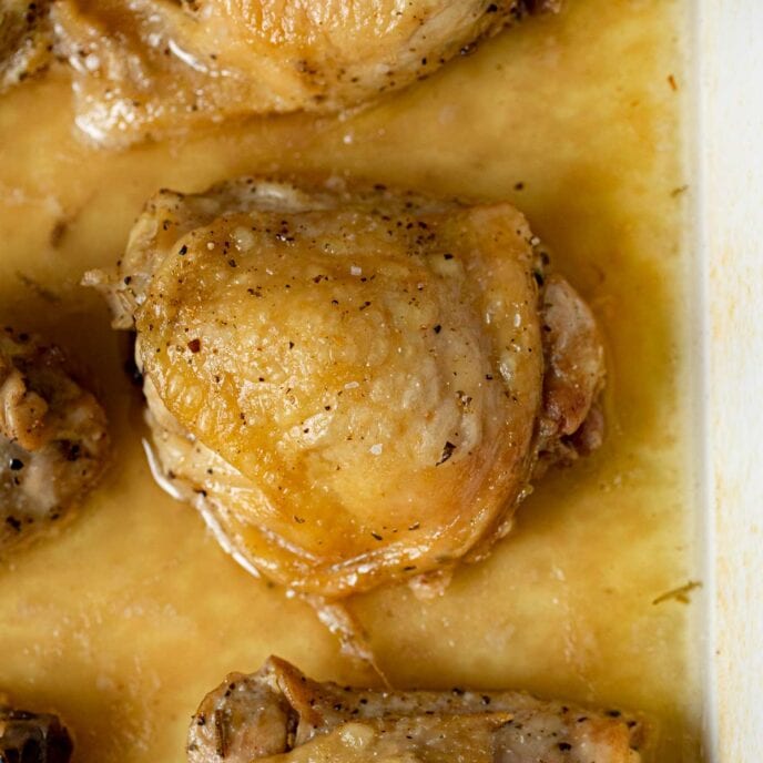 Buttery Lemon Garlic Baked Chicken Recipe - Dinner, then Dessert