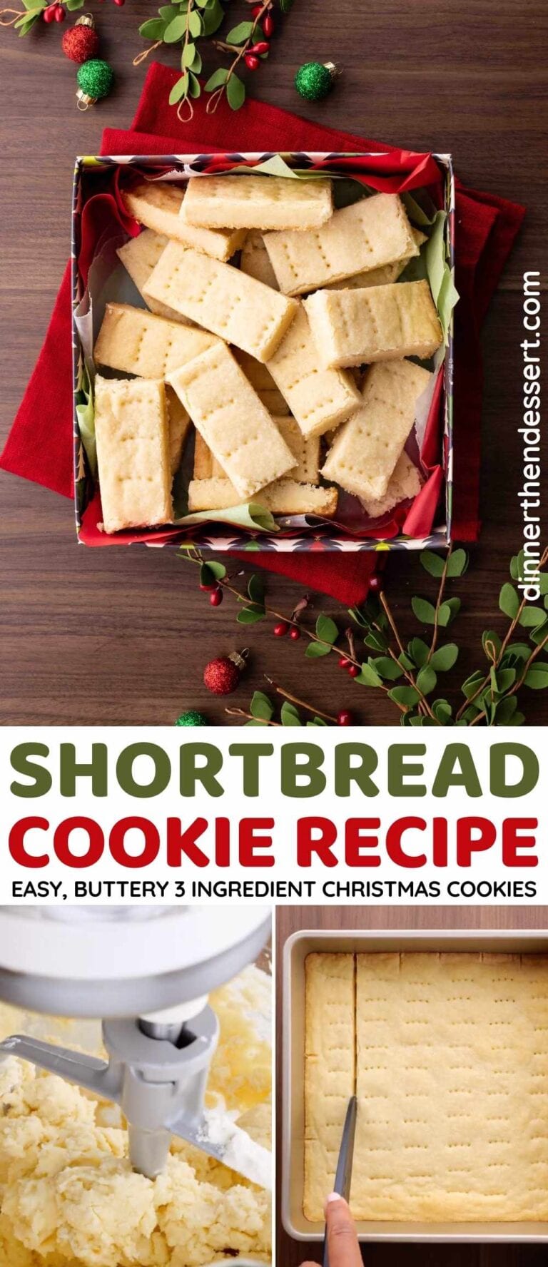 Shortbread Cookies Recipe (3 Ingredients!) [VIDEO] - Dinner, then Dessert
