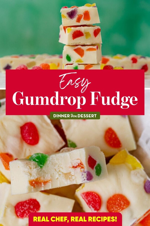Easy Gumdrop Fudge Recipe (4 Ingredients!)- Dinner, then Dessert