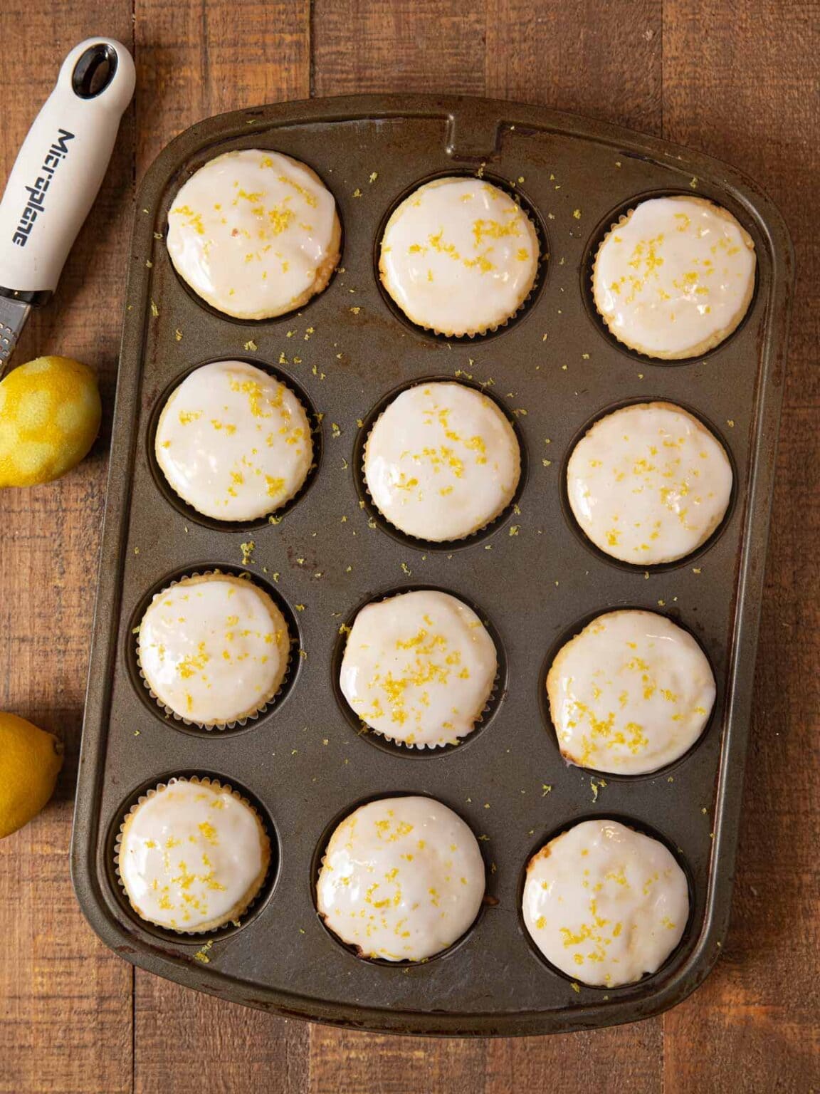 Iced Lemon Muffins Recipe - Dinner, then Dessert