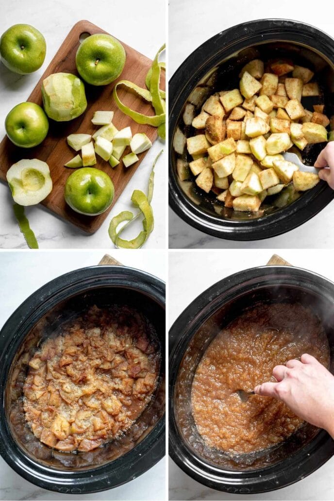 Easy Slow Cooker Applesauce Recipe - Dinner, then Dessert