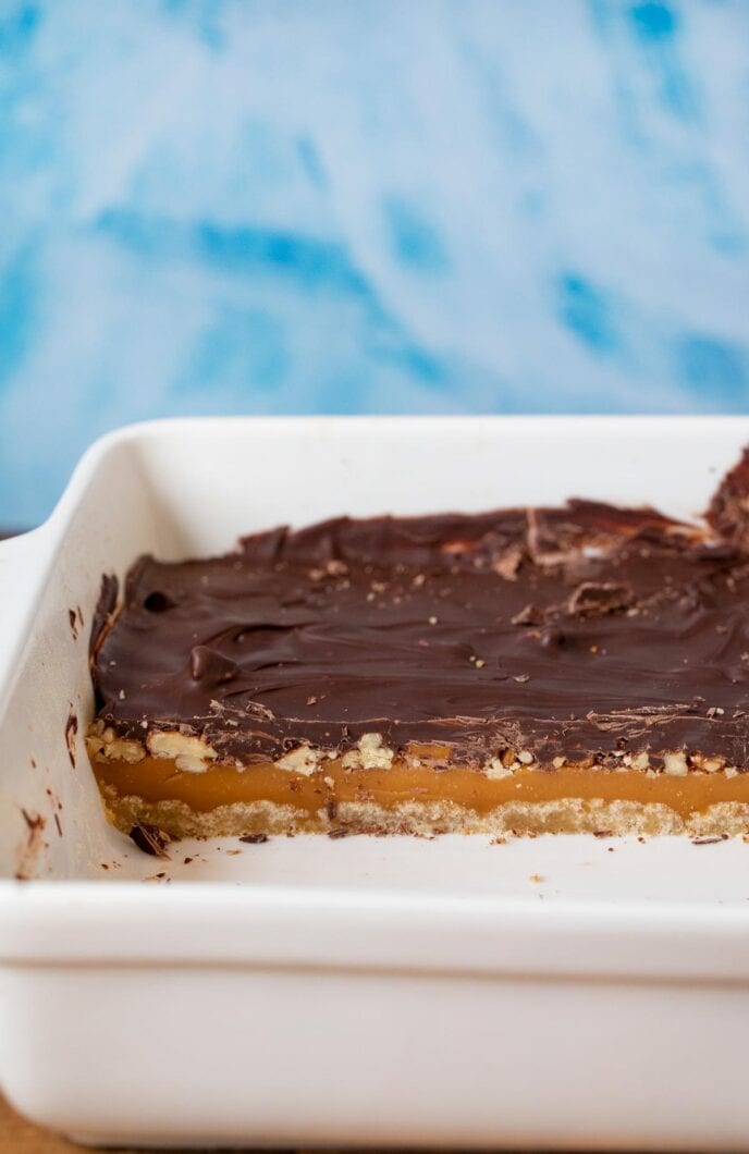 Turtle Bars Recipe - Dinner, then Dessert