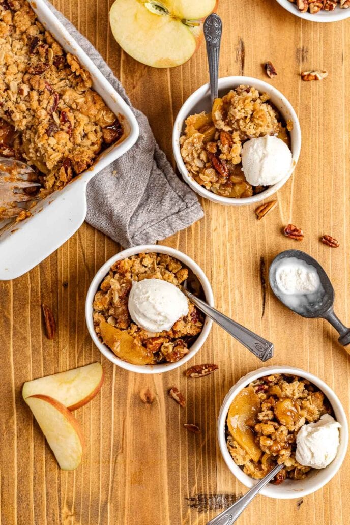Easy Apple Pecan Crisp Recipe - Dinner, then Dessert