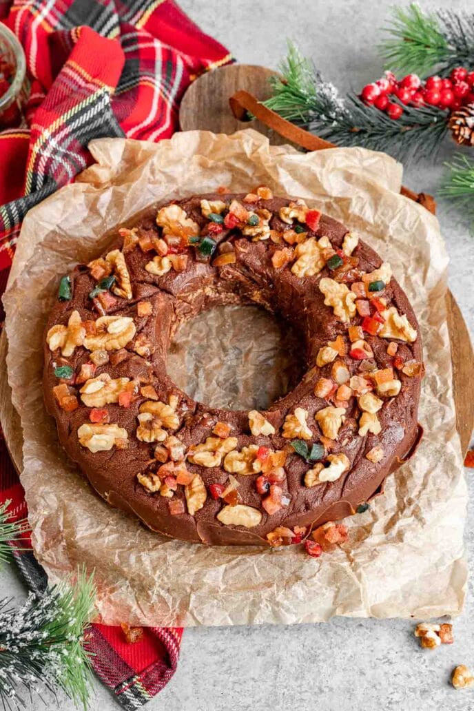 Easy Fudge Wreath Recipe - Dinner, then Dessert