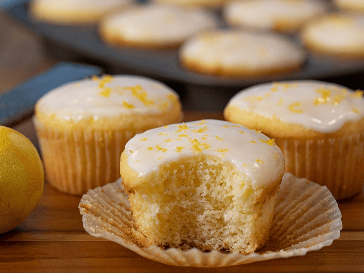Iced Lemon Muffins Recipe - Dinner, then Dessert