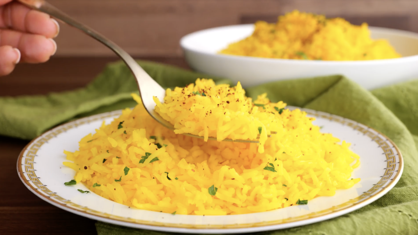 Persian Yellow Rice Recipe - Dinner, then Dessert