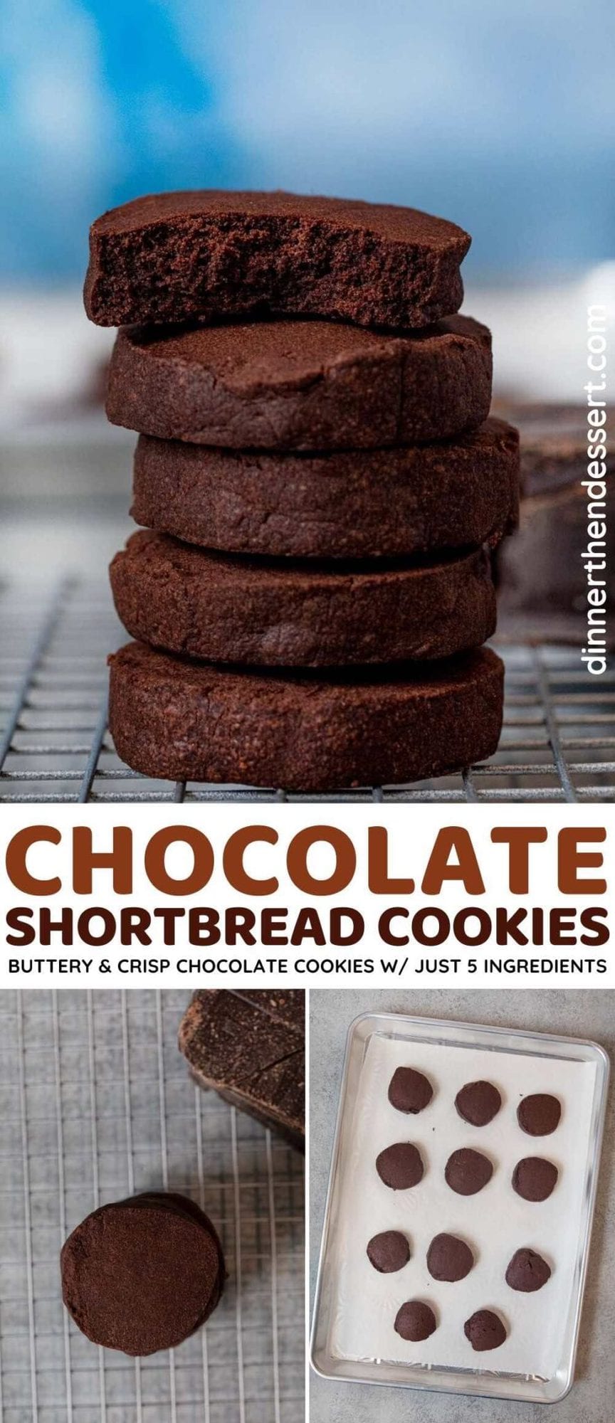 Chocolate Shortbread Cookies Recipe - Dinner, then Dessert