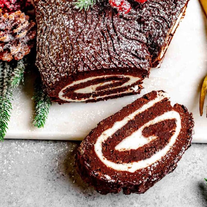 Chocolate Yule Log Recipe - Dinner, then Dessert