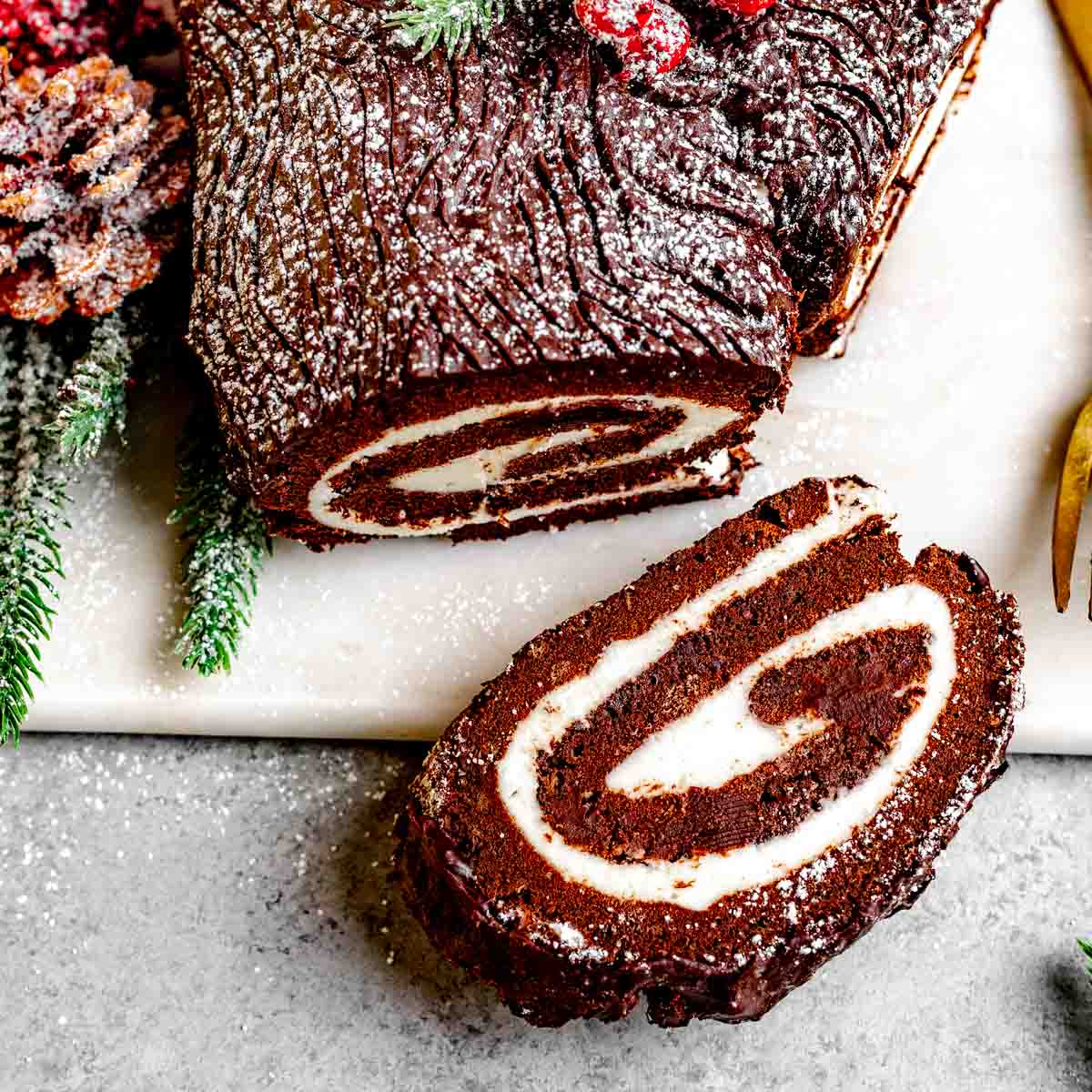 Chocolate Yule Log Recipe - Dinner, then Dessert