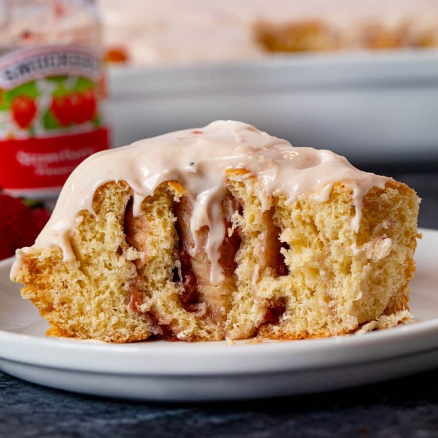 Strawberry Rolls Recipe (With Strawberry Frosting!) - Dinner, then Dessert