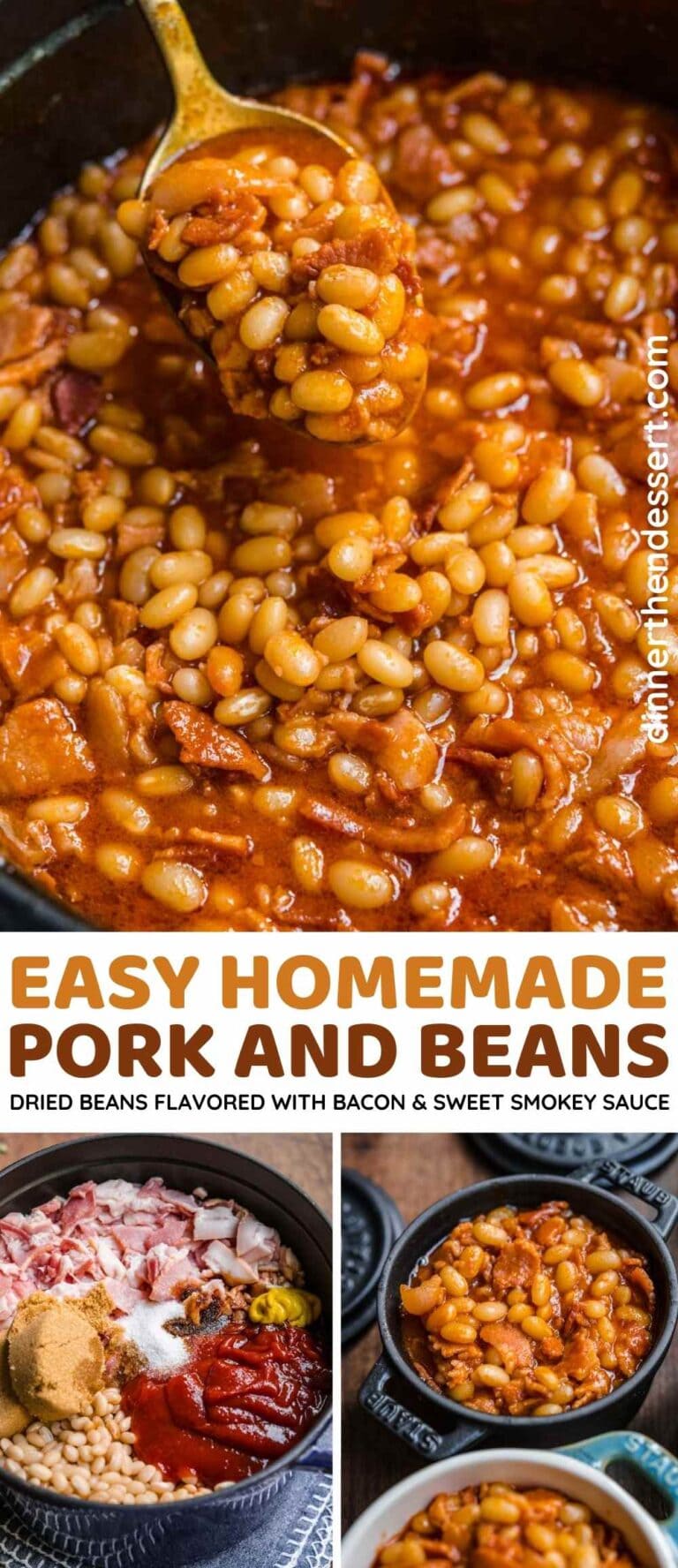 Homemade Pork and Beans Recipe (Stovetop) - Dinner, then Dessert