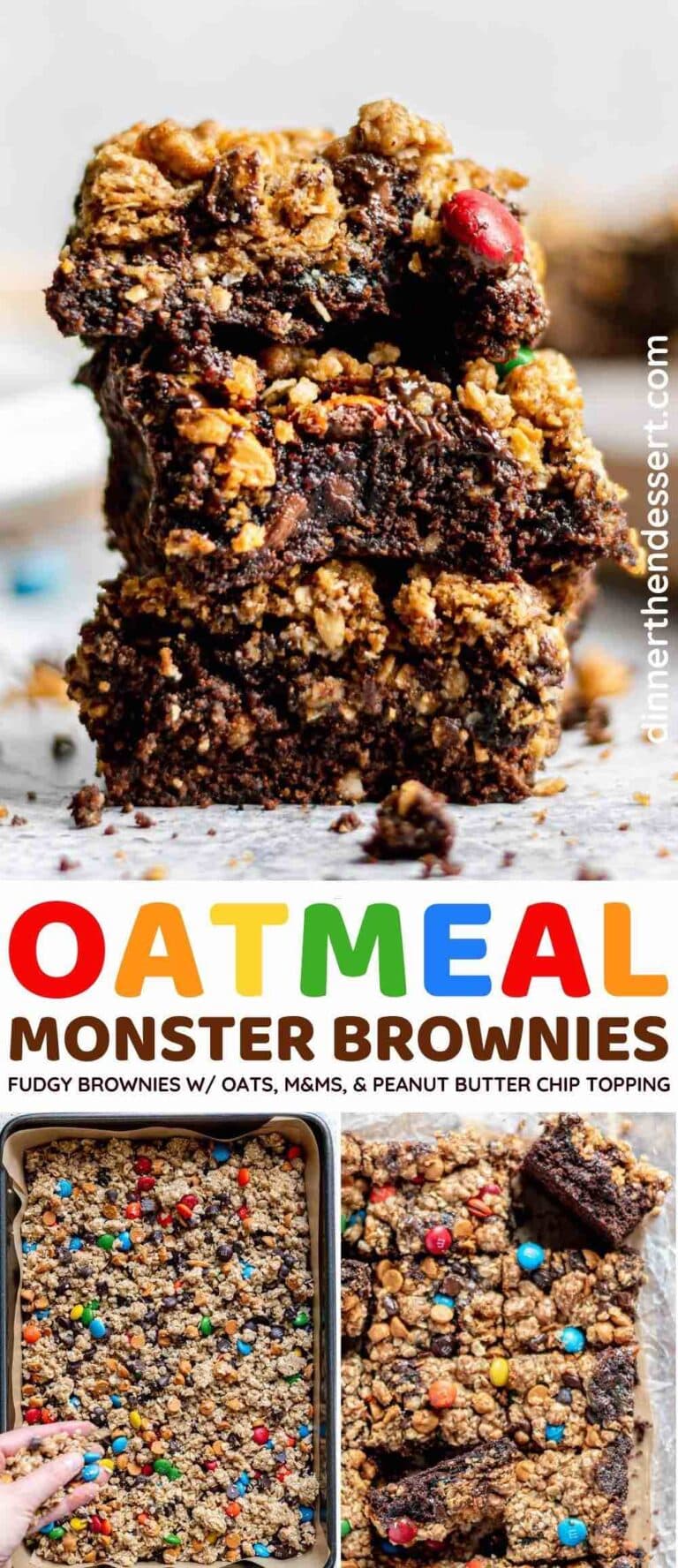 Oatmeal Monster Brownies Recipe - Dinner, then Dessert