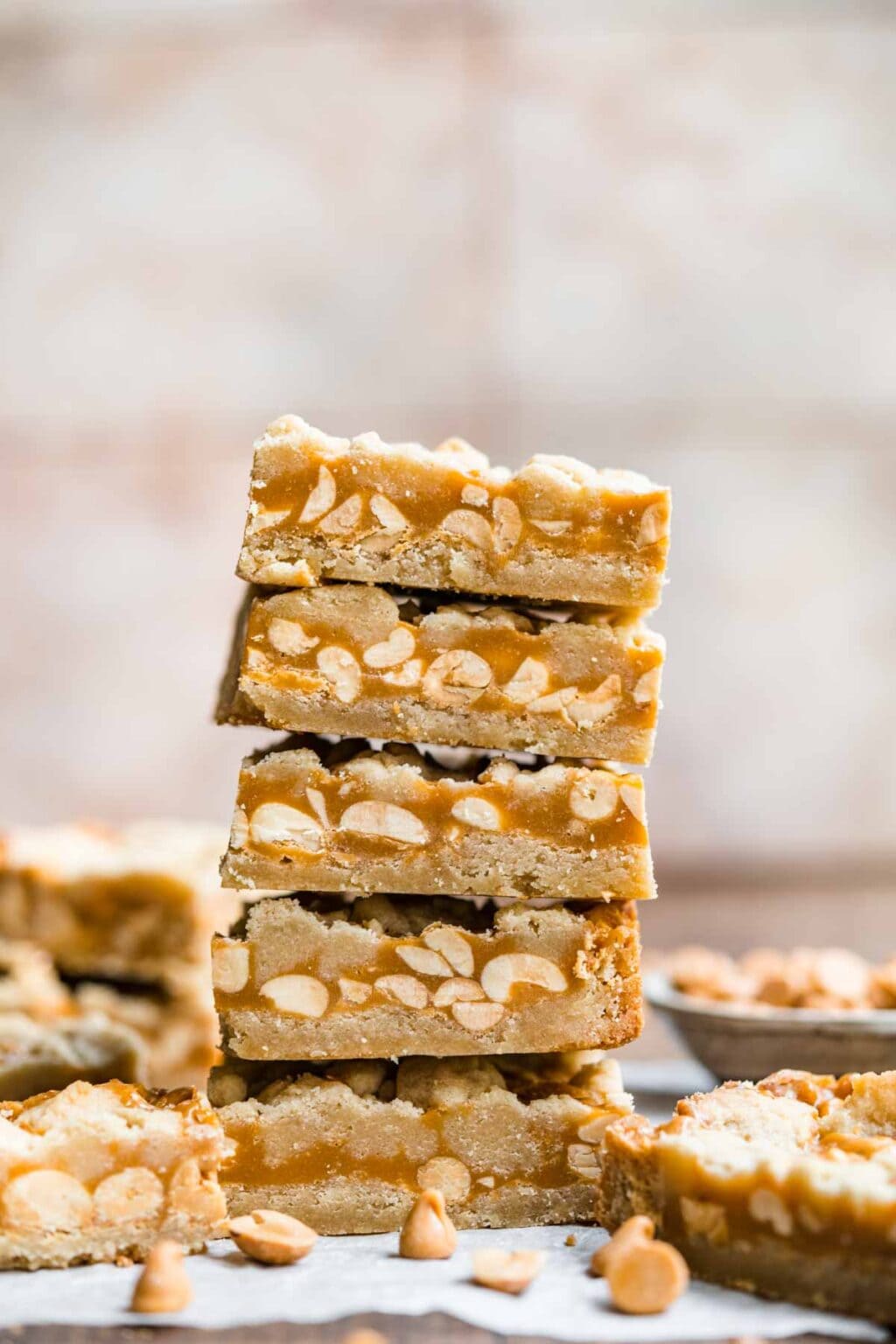 Chewy Peanut Shortbread Bars Recipe - Dinner, then Dessert