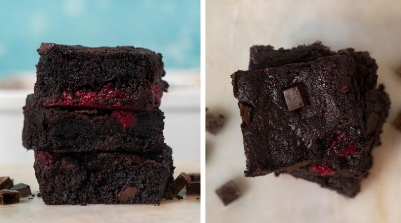 Dark Chocolate Raspberry Brownies Recipe - Dinner, then Dessert