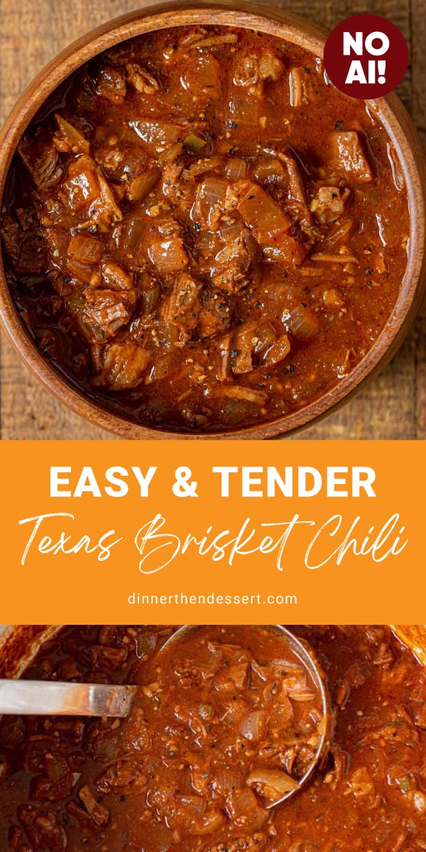 Classic Texas Brisket Chili (No Beans) Recipe - Dinner, then Dessert