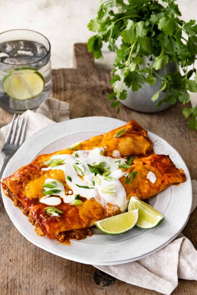 Easy Beef Enchiladas Recipe - Dinner, then Dessert
