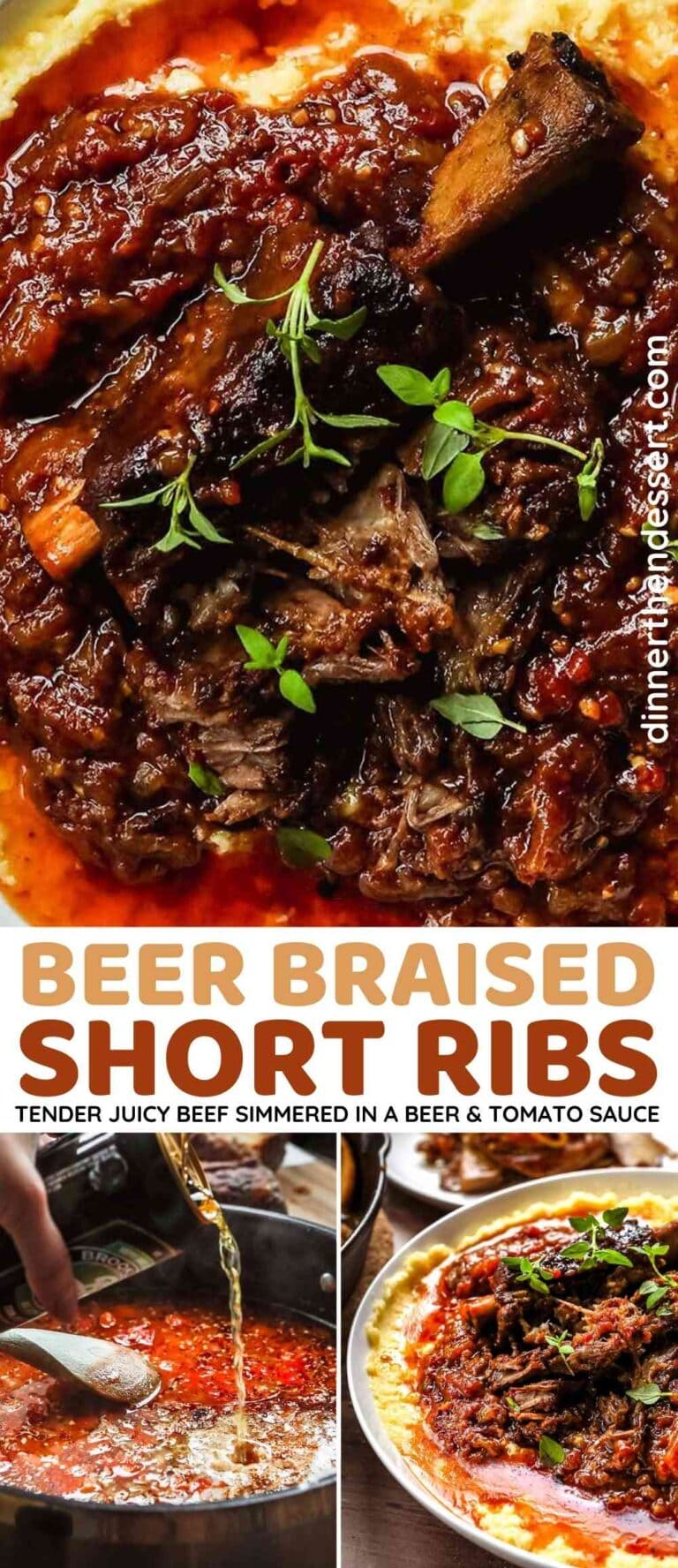 Beer Braised Short Ribs Recipe - Dinner, then Dessert