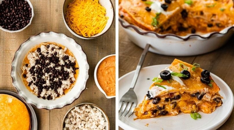 Chicken Tortilla Pie Recipe - Dinner, then Dessert