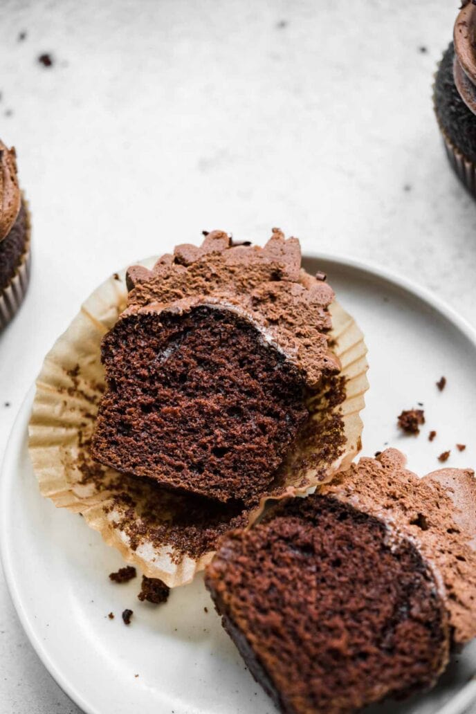 Double Dark Chocolate Cupcakes Recipe - Dinner, then Dessert