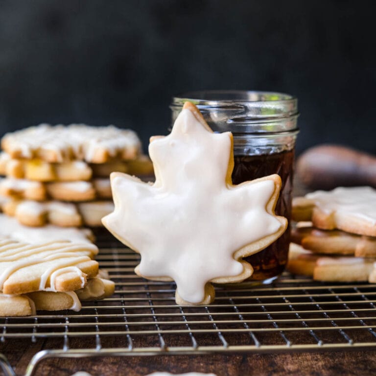 Glazed Maple Shortbread Cookies Recipe - Dinner, then Dessert