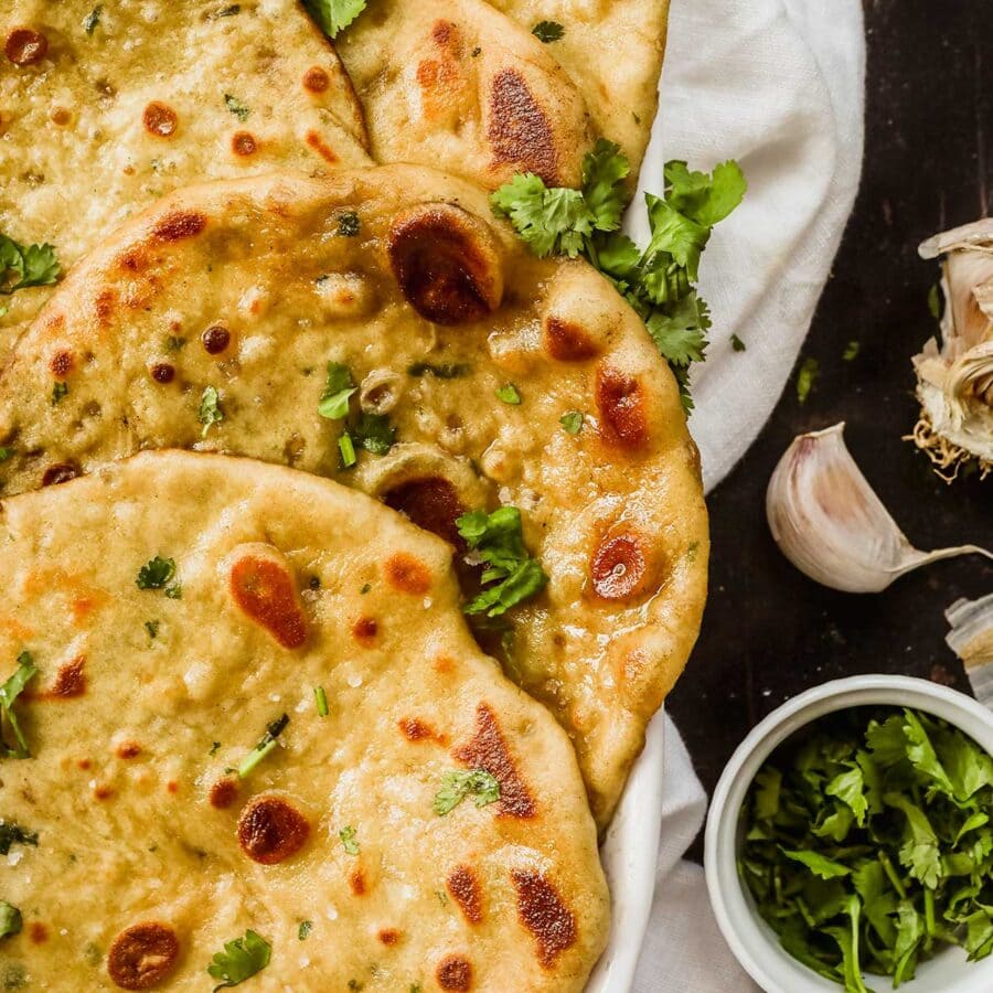 Homemade Garlic Naan Recipe - Dinner, then Dessert