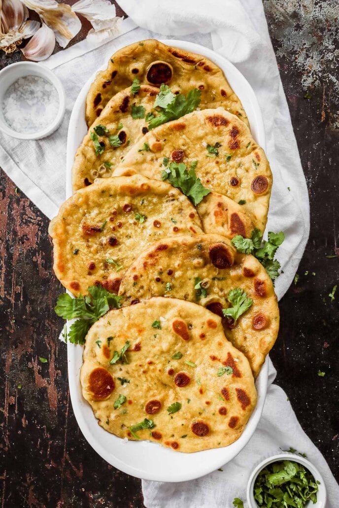 Homemade Garlic Naan Recipe - Dinner, then Dessert